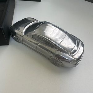 Porsche Design | Office | Porsche Taycan Aluminum Chrome Model Car ...